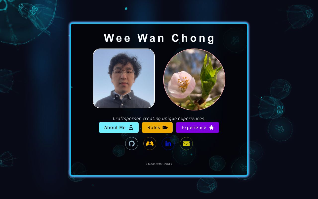 Wee Wan Chong's Carrd Page